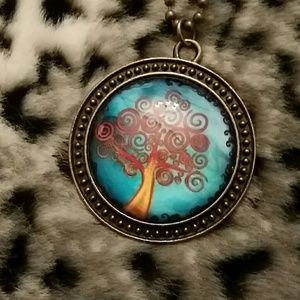 Jewelry | Tree Medallion Necklace Beautiful Colors | Poshmark